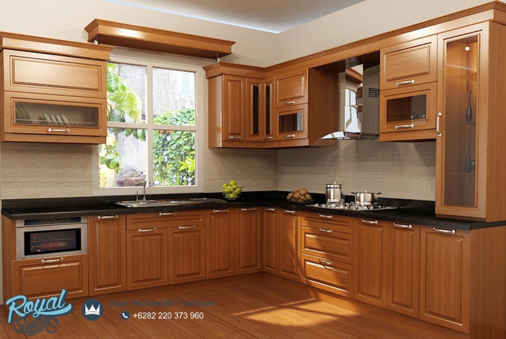 Harga Kitchen Set Kayu Jati Minimalis Model Terbaru Permeter
